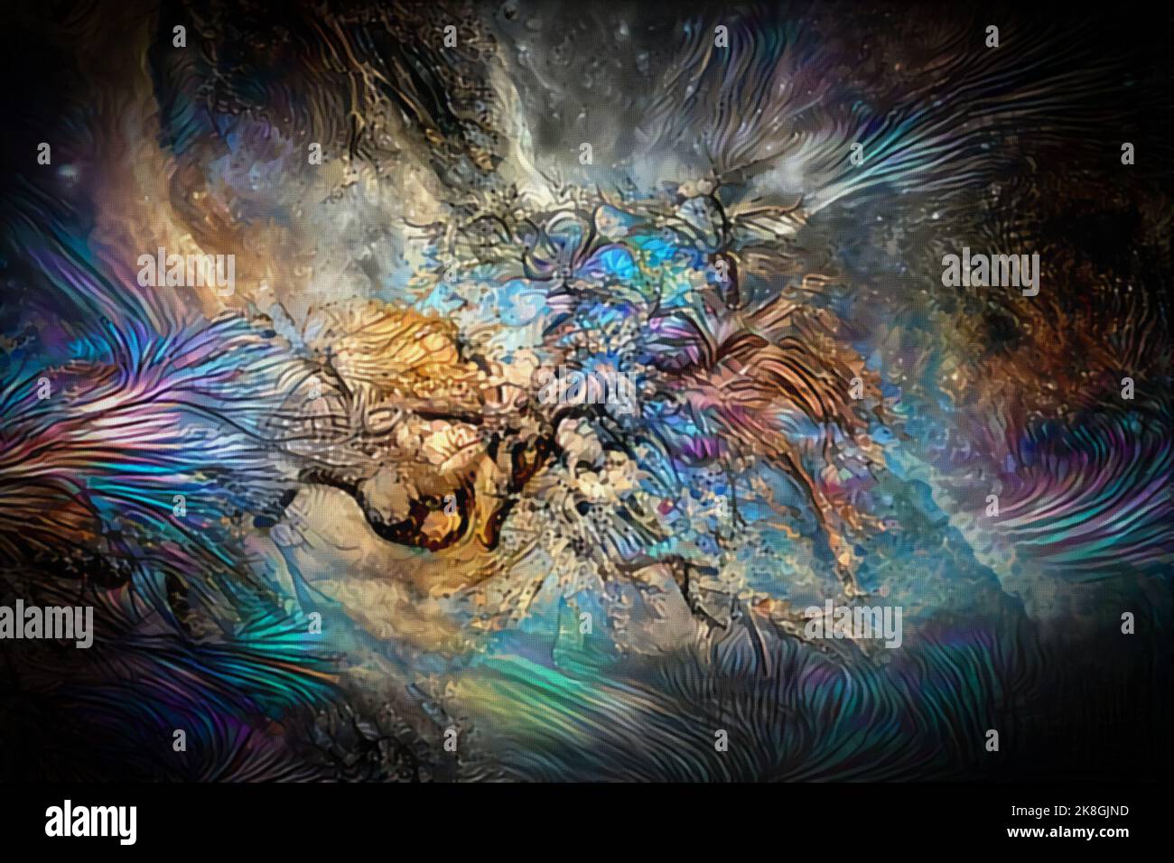 Abstract digital painting. 3D rendering Stock Photo - Alamy