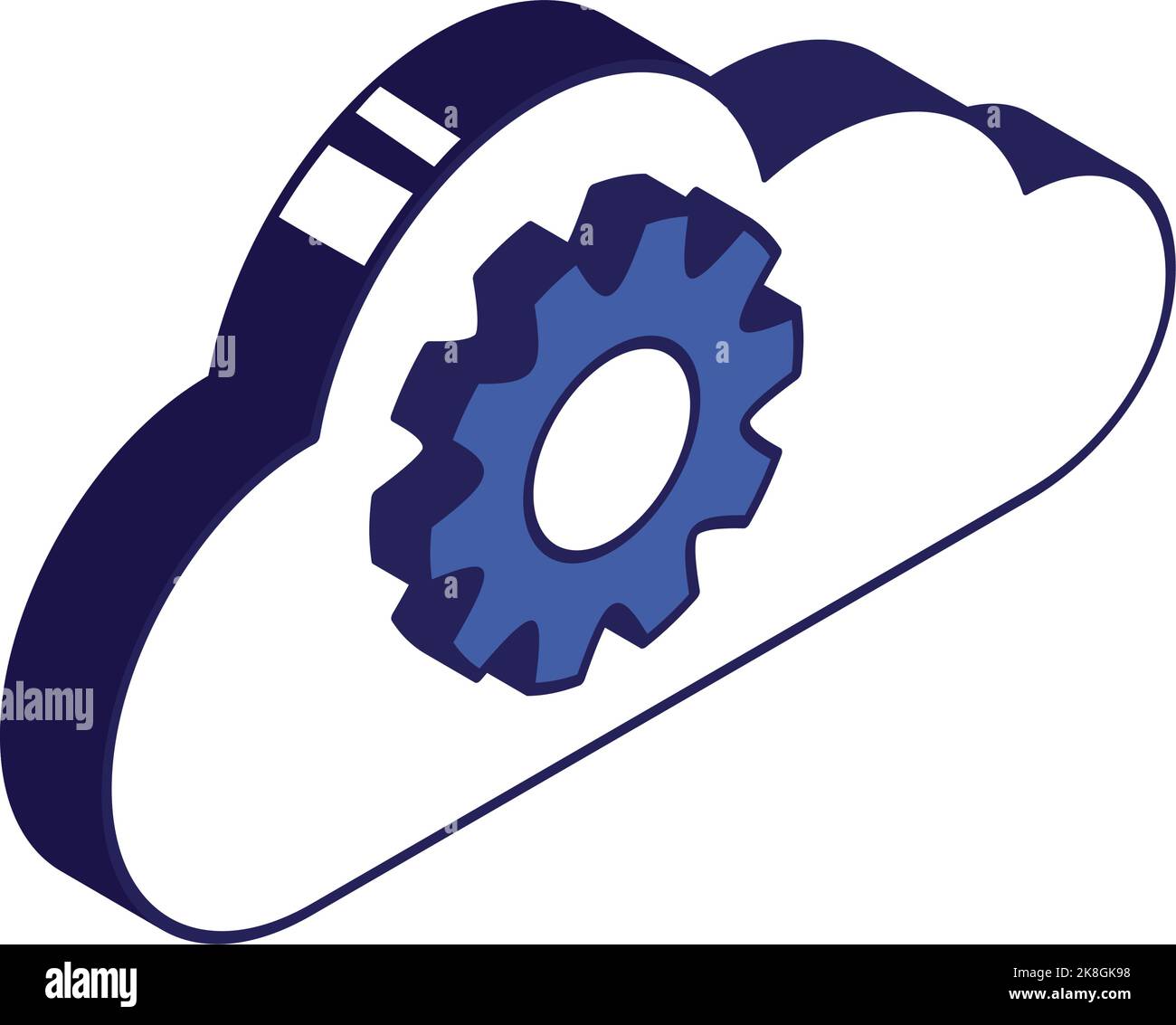 cloud computing with gear icon Stock Vector Image & Art - Alamy