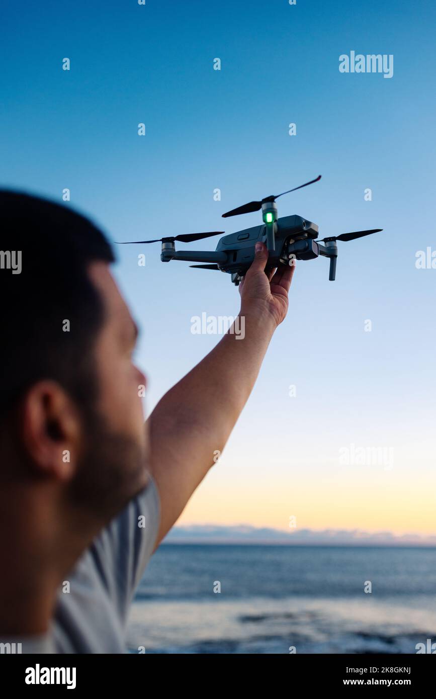 Man launching uav hi-res stock photography and images - Alamy