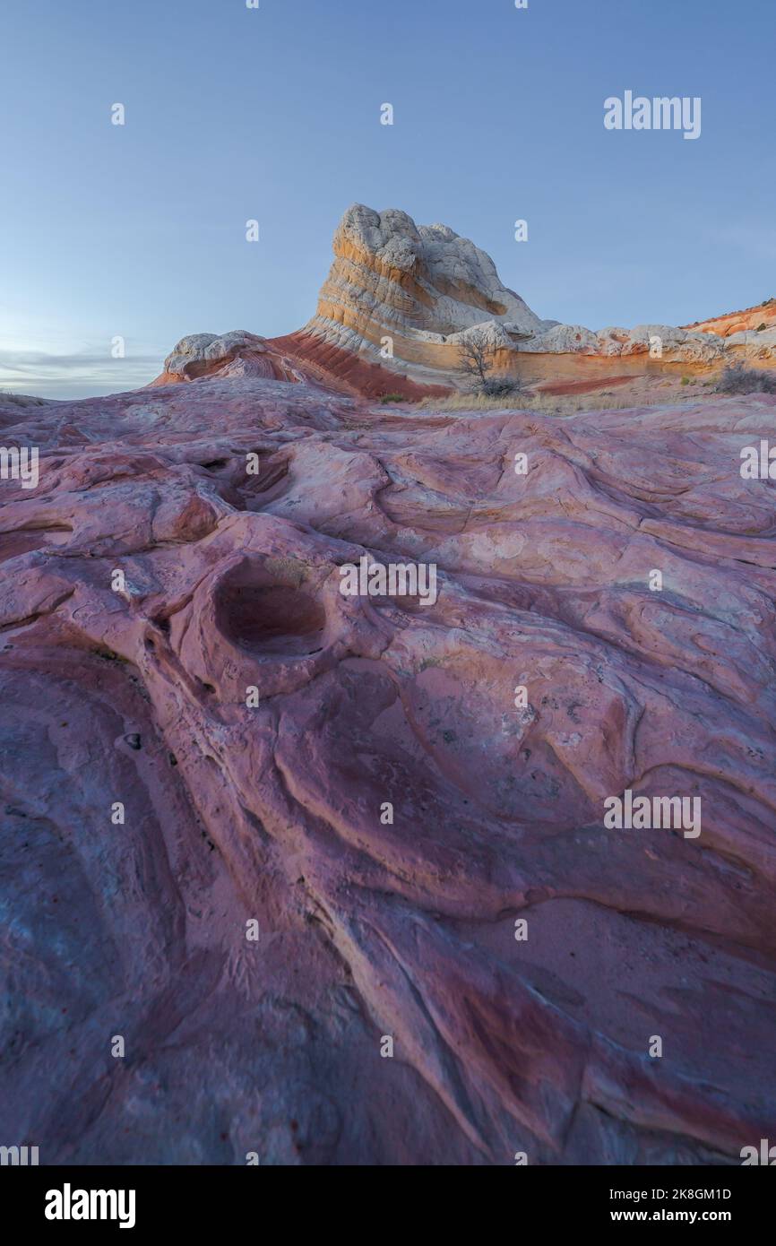 Natural rough rocky formations of brown and white colors in Vermillion ...