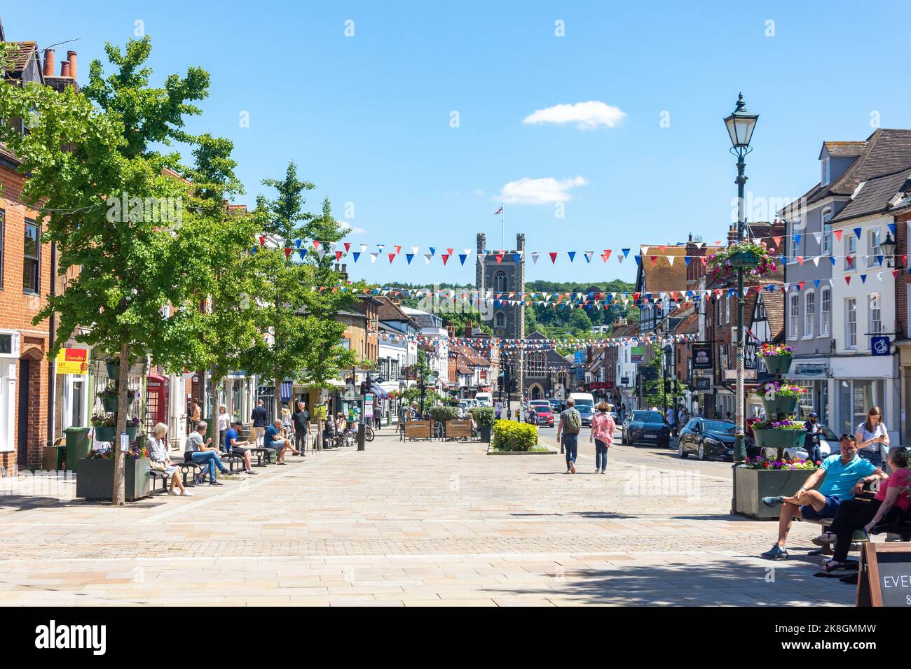 St Mary's Church from Market Square, Henley-on-Thames, Oxfordshire ...