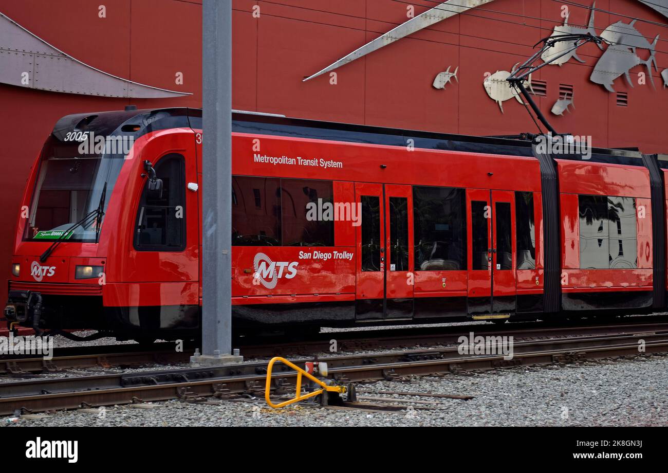 MTS trolley in downtown San Diego, California Stock Photo - Alamy