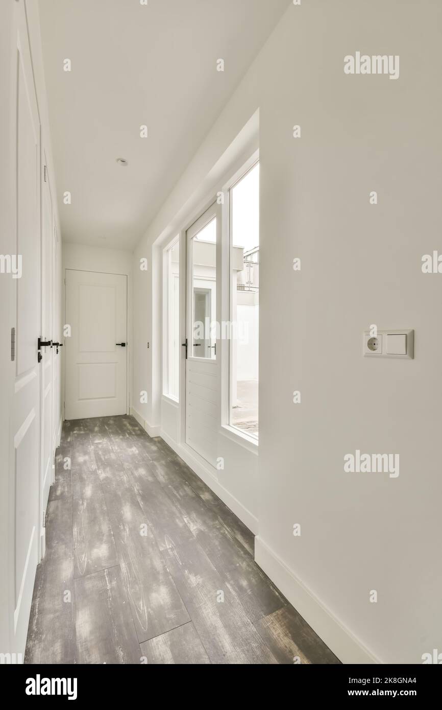 Interior passage way in modern house Stock Photo - Alamy