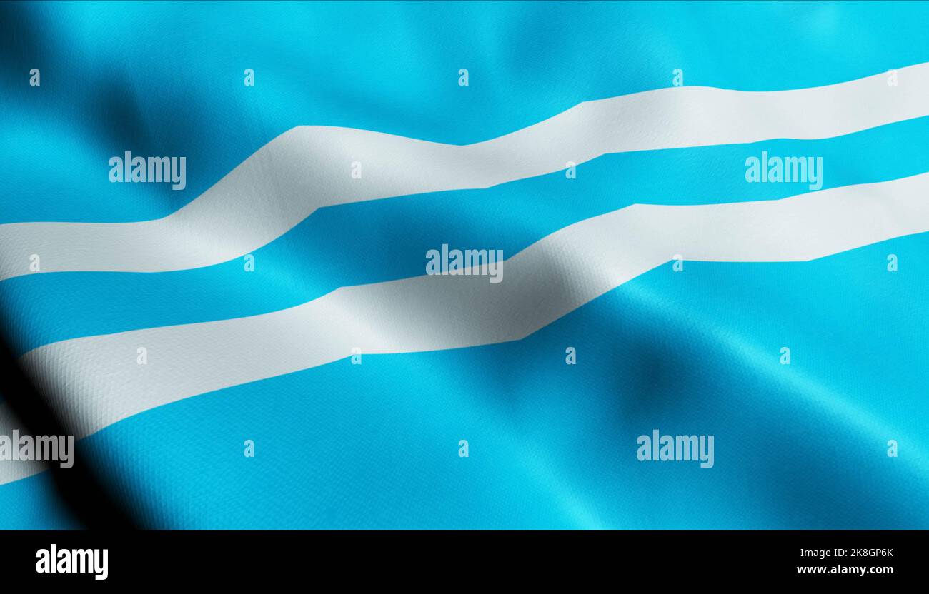 3D Illustration of a waving Ukraine city flag of Svitlovodsk Stock ...