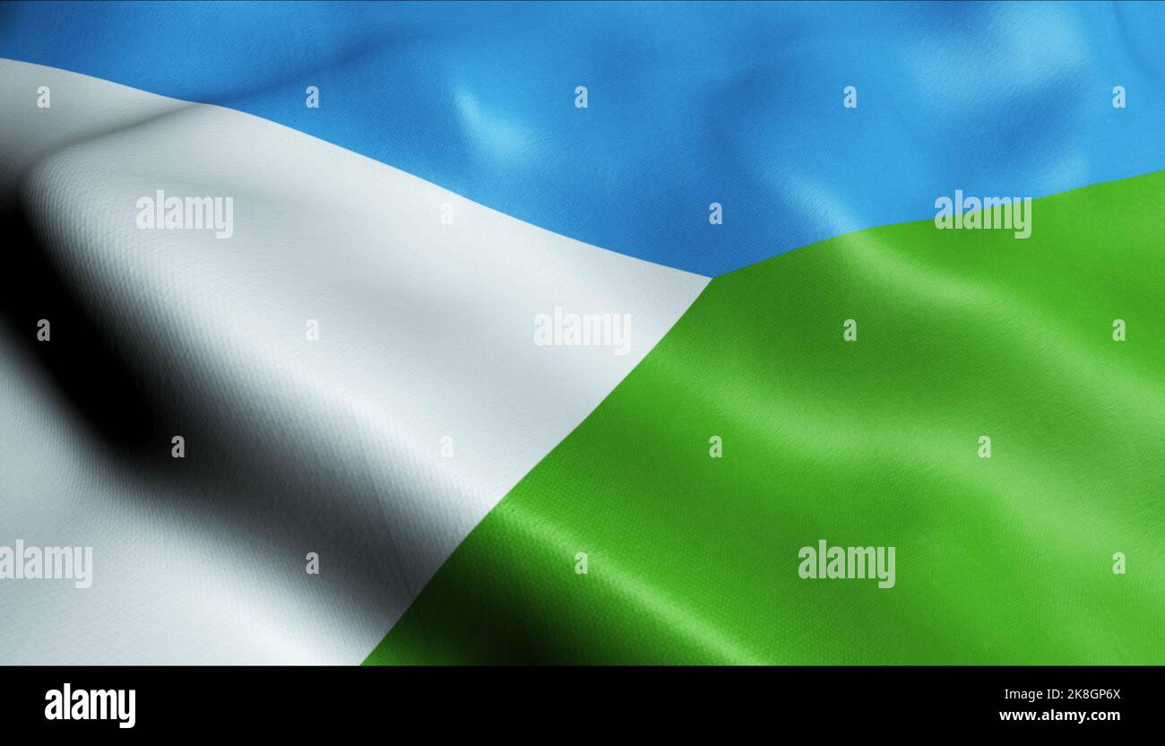 3D Illustration of a waving Ukraine city flag of Varash Stock Photo - Alamy