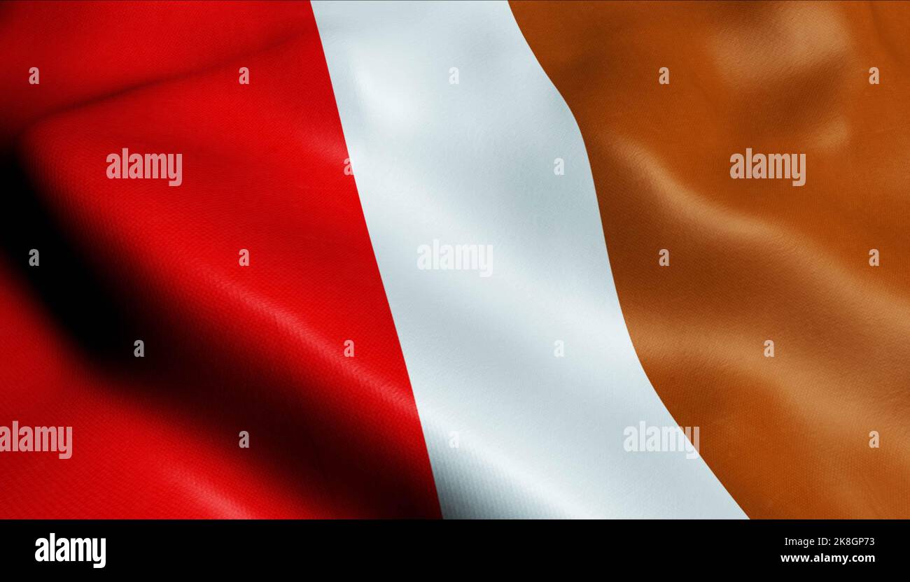 3D Illustration of a waving Ukraine city flag of Vilnohirsk Stock Photo ...