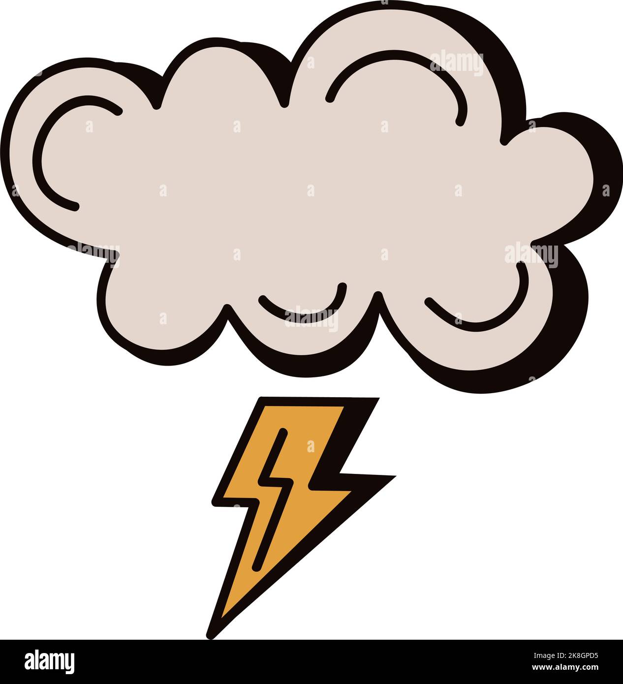 Cloud thunder isolated comic Cut Out Stock Images & Pictures - Alamy
