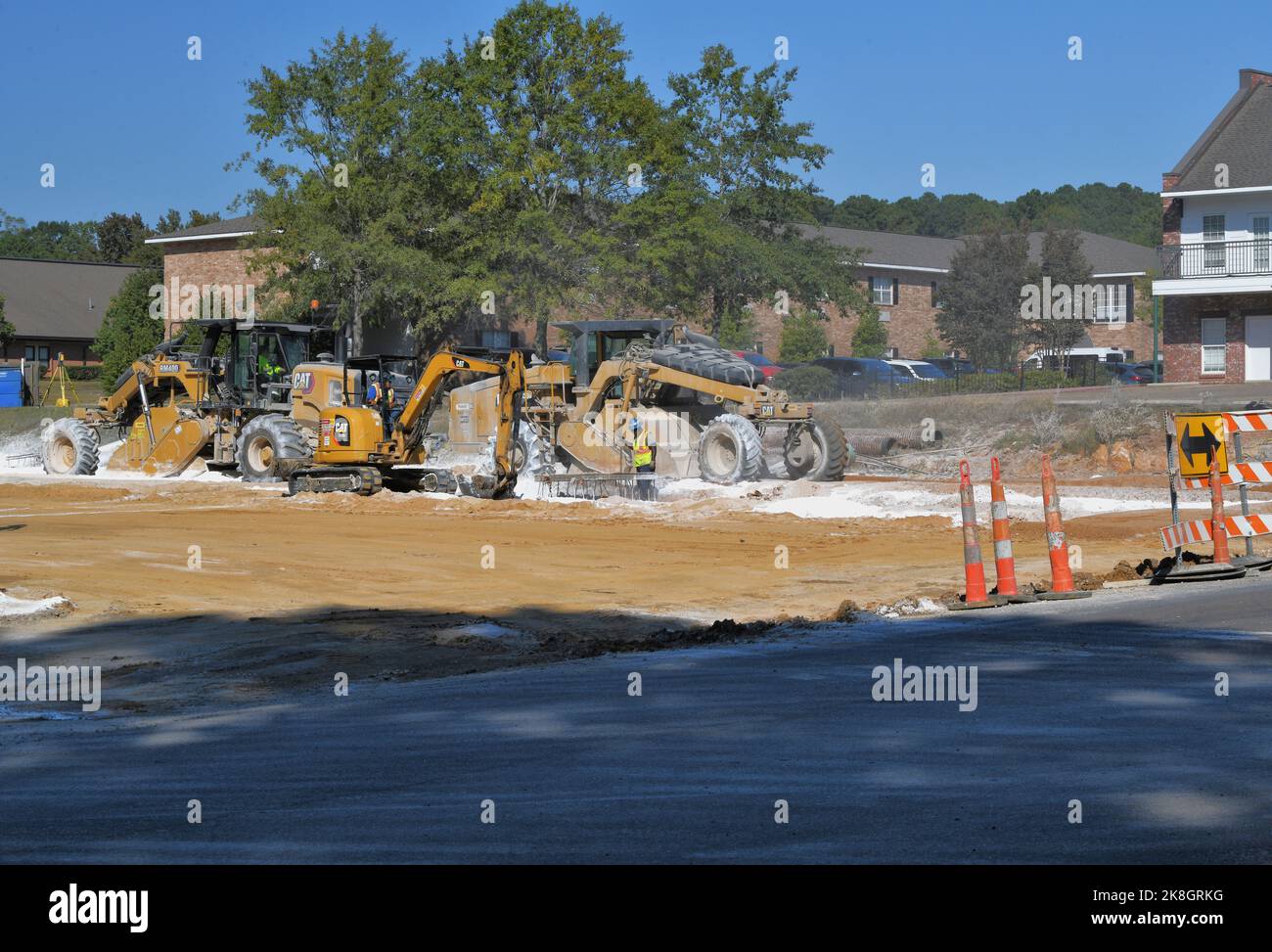 Building a new road Stock Photo - Alamy