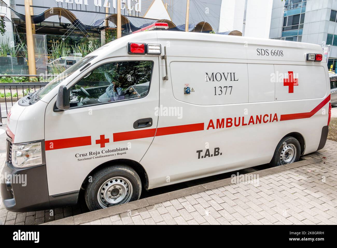 Bogota Colombia,El Chico Parque de la 93 Cruz Roja Red Cross ambulance ...