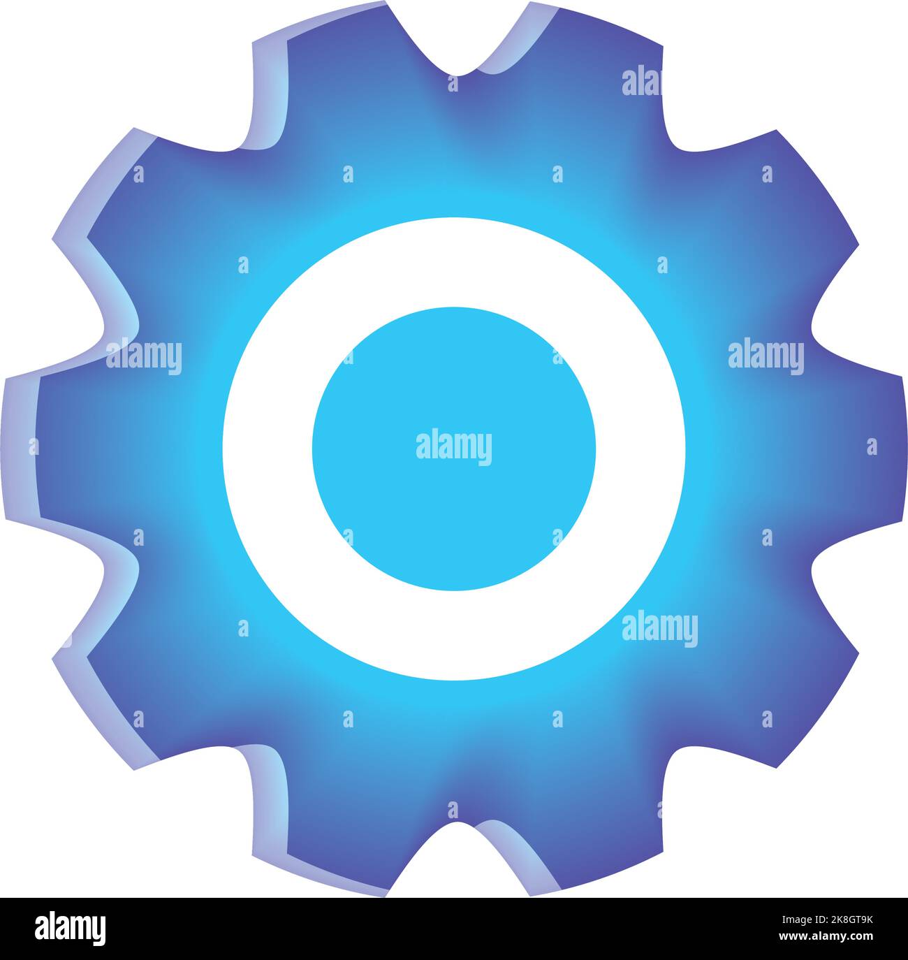 blue gear cog setting machine icon Stock Vector Image & Art - Alamy