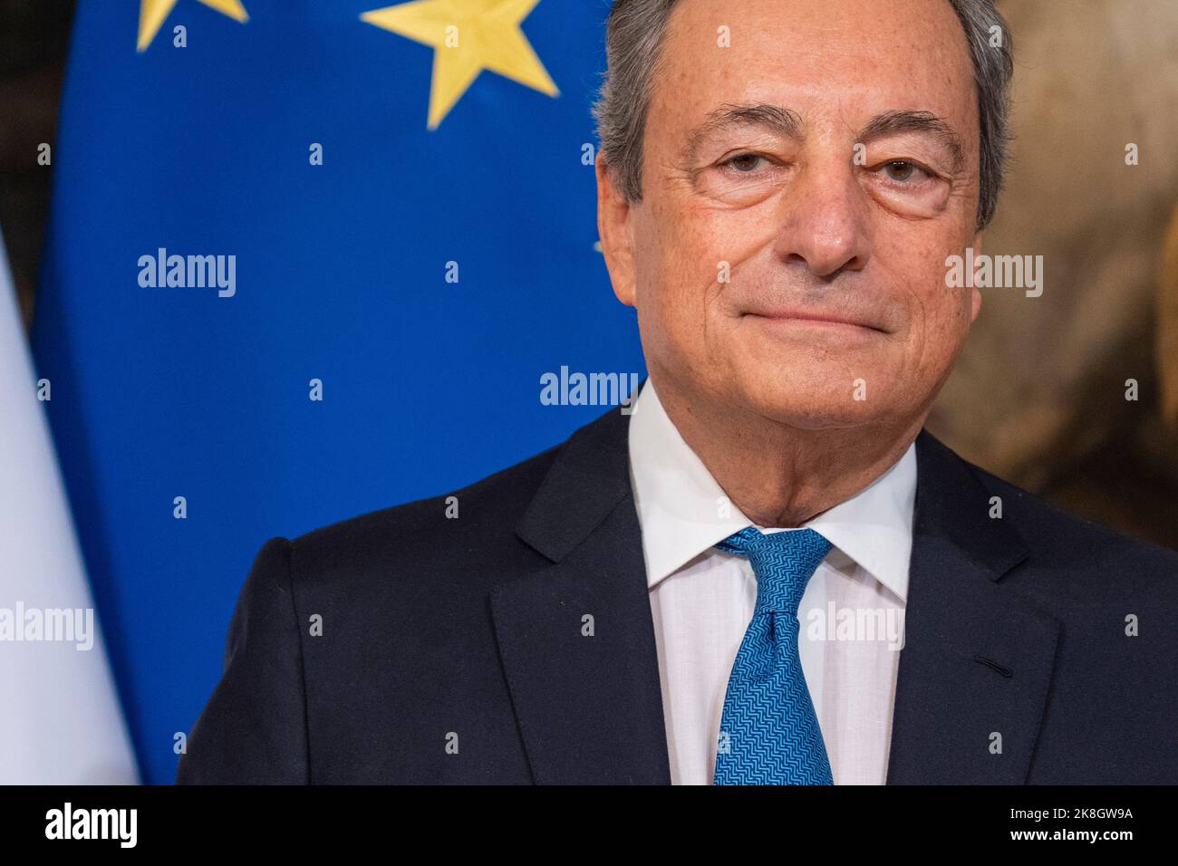 Rome, Italy. 23rd Oct, 2022. Italian outgoing Premier Mario Draghi ...