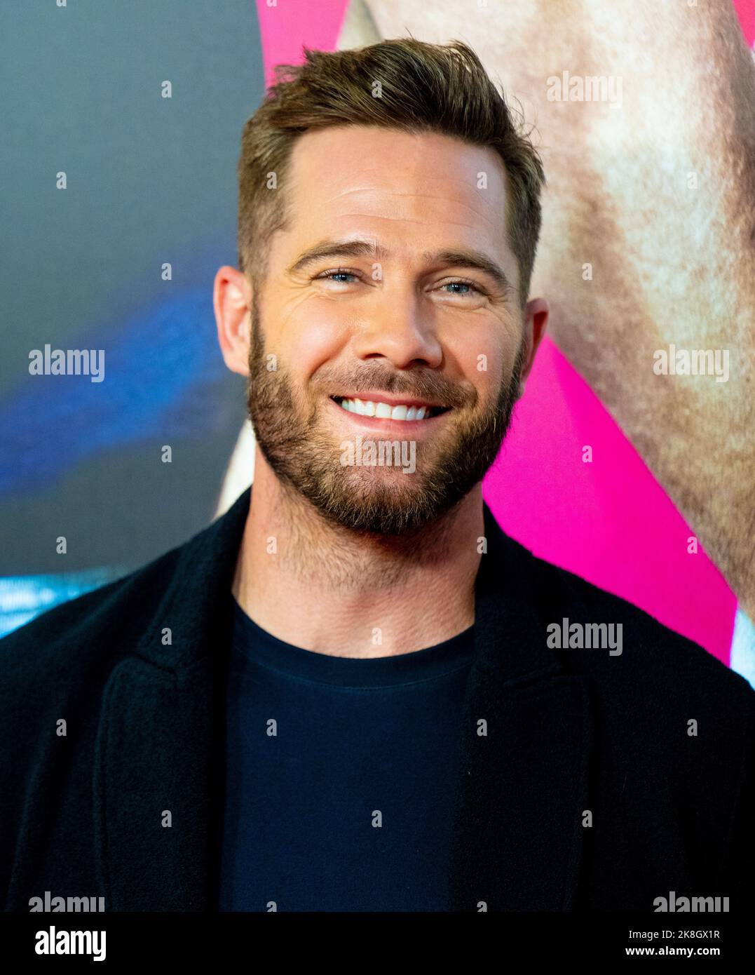 Luke Macfarlane during the premiere of the film Bros in Pathe ...