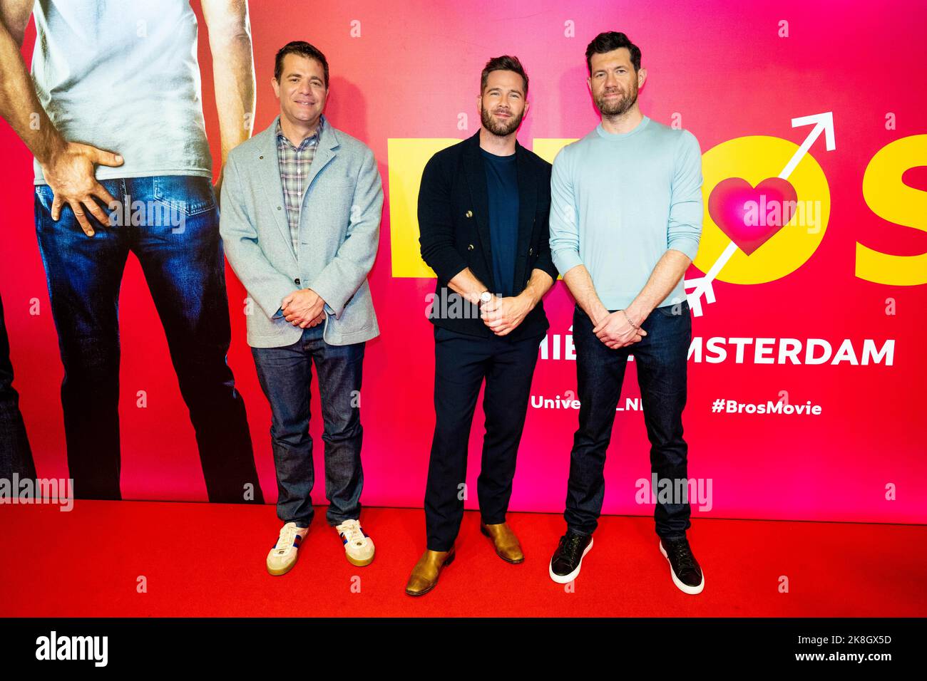 Nicholas Stoller, Luke Macfarlane and Billy Eichner during the premiere ...