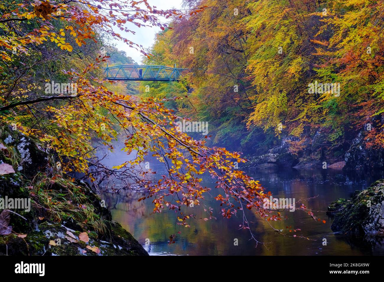 Killiecrankie Bridge in autumn with colourful foliage Stock Photo - Alamy