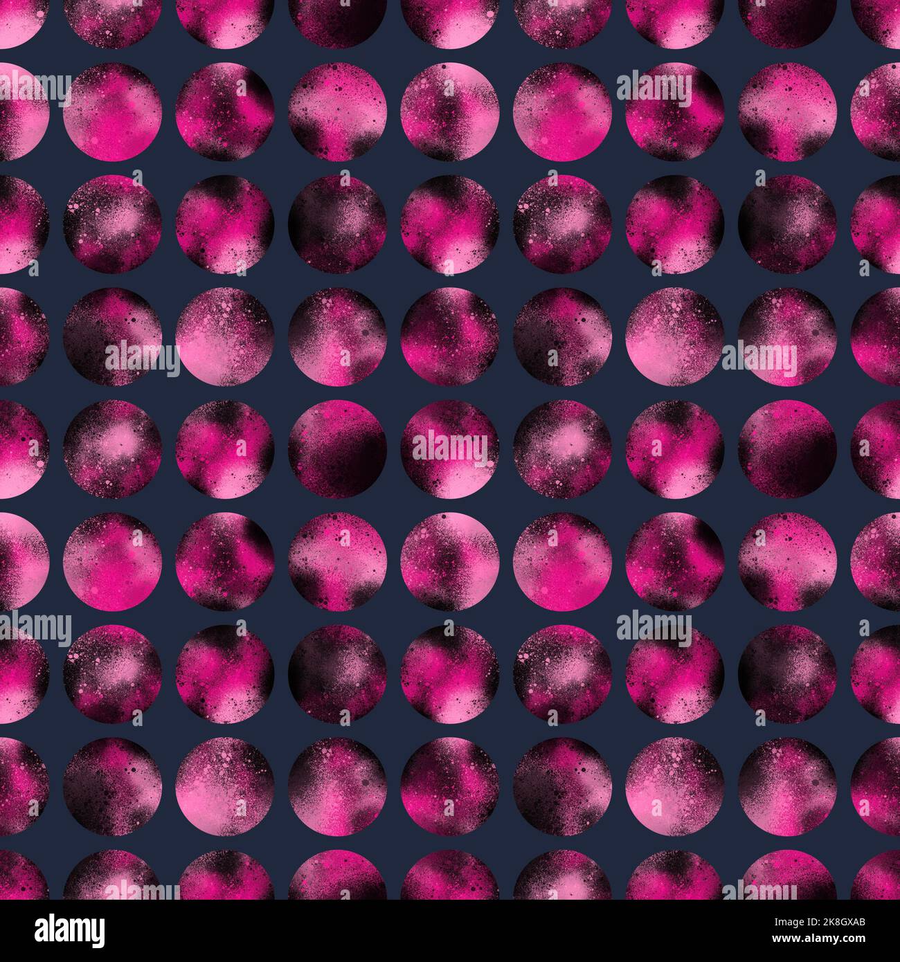 Festive polka dots seamless circle paint spots pattern for wrapping ...