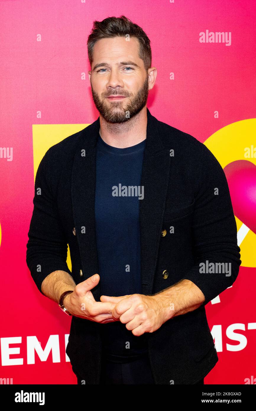 Luke Macfarlane during the premiere of the film Bros in Pathe ...