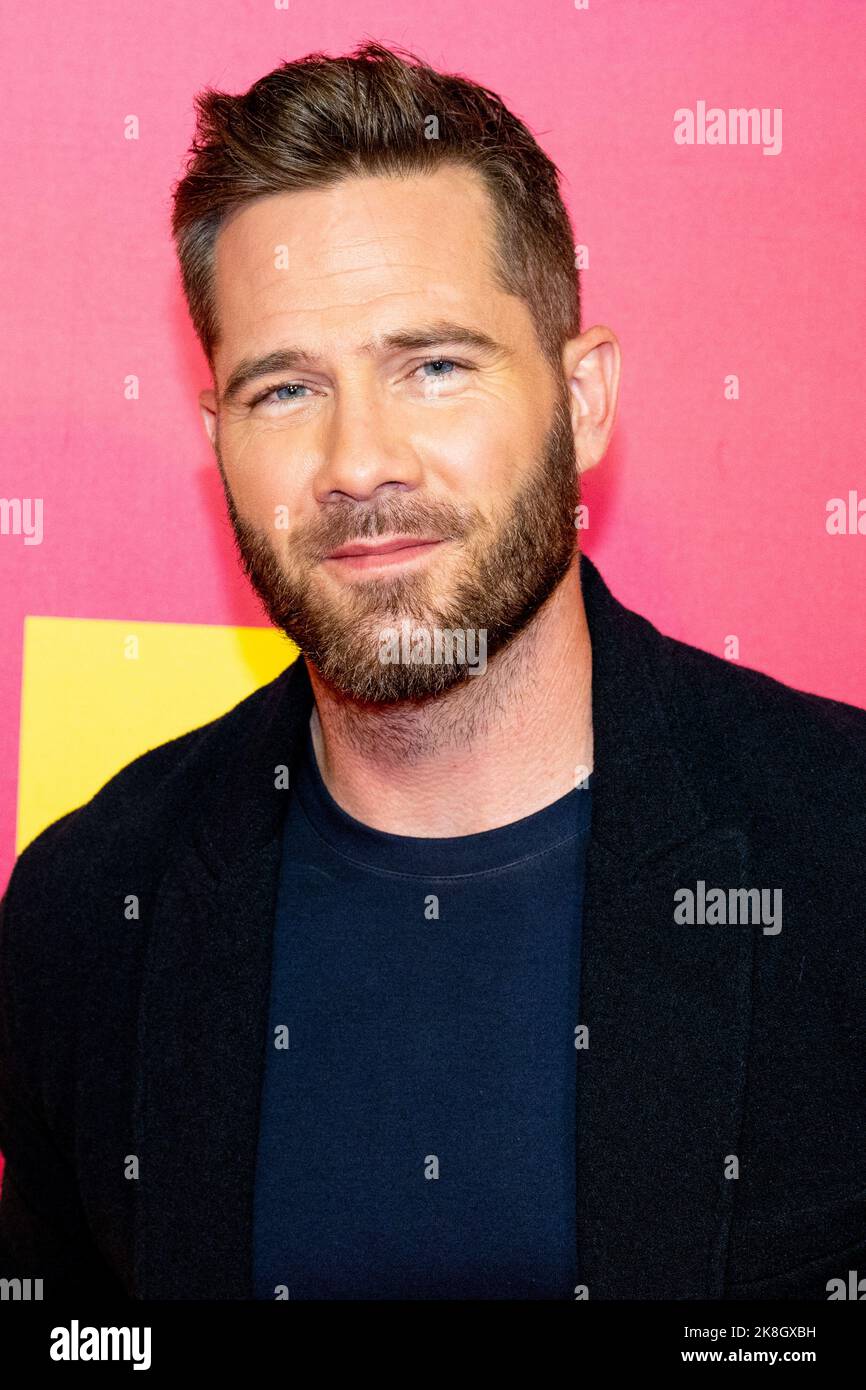 Luke Macfarlane during the premiere of the film Bros in Pathe ...