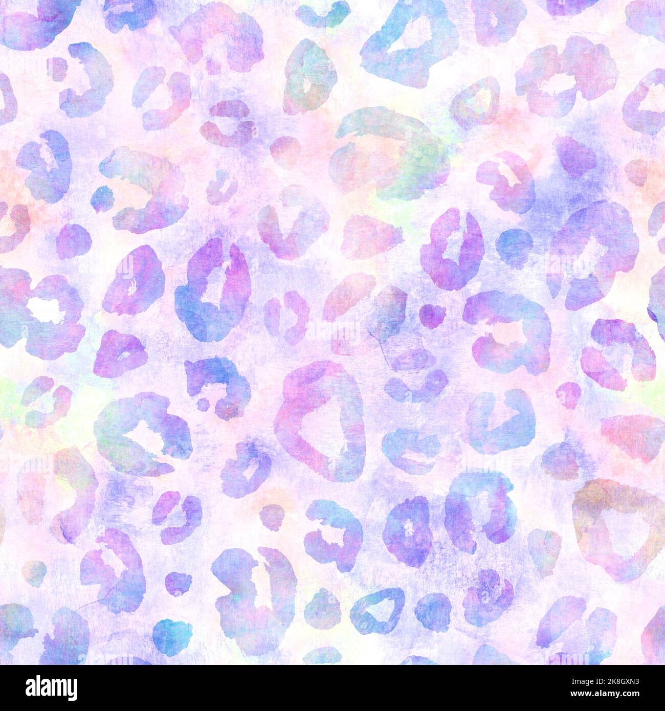 Leopard purple and pink colorful watercolor seamless background ...