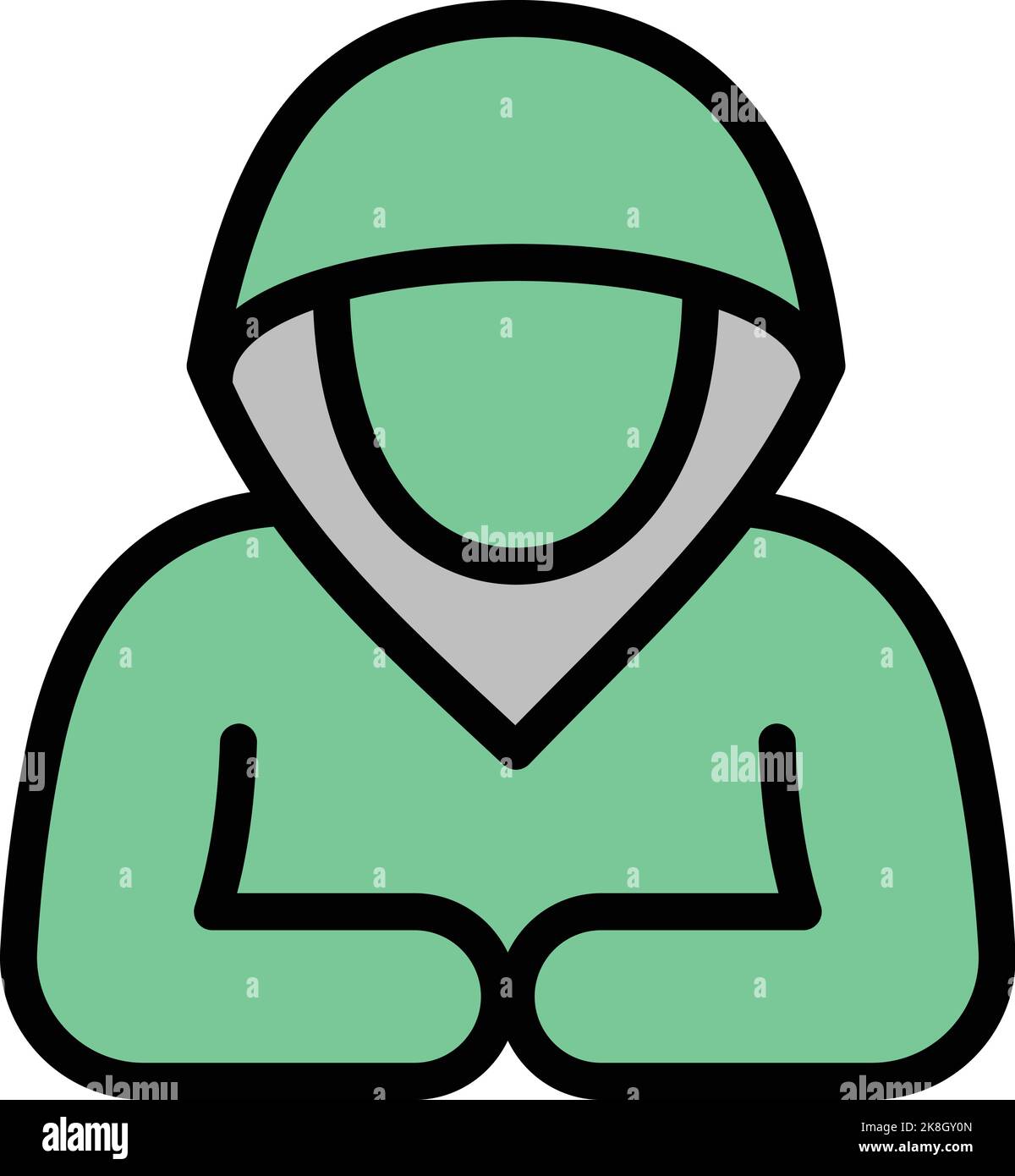 Young hacker icon outline vector. Computer code. Internet data Stock ...