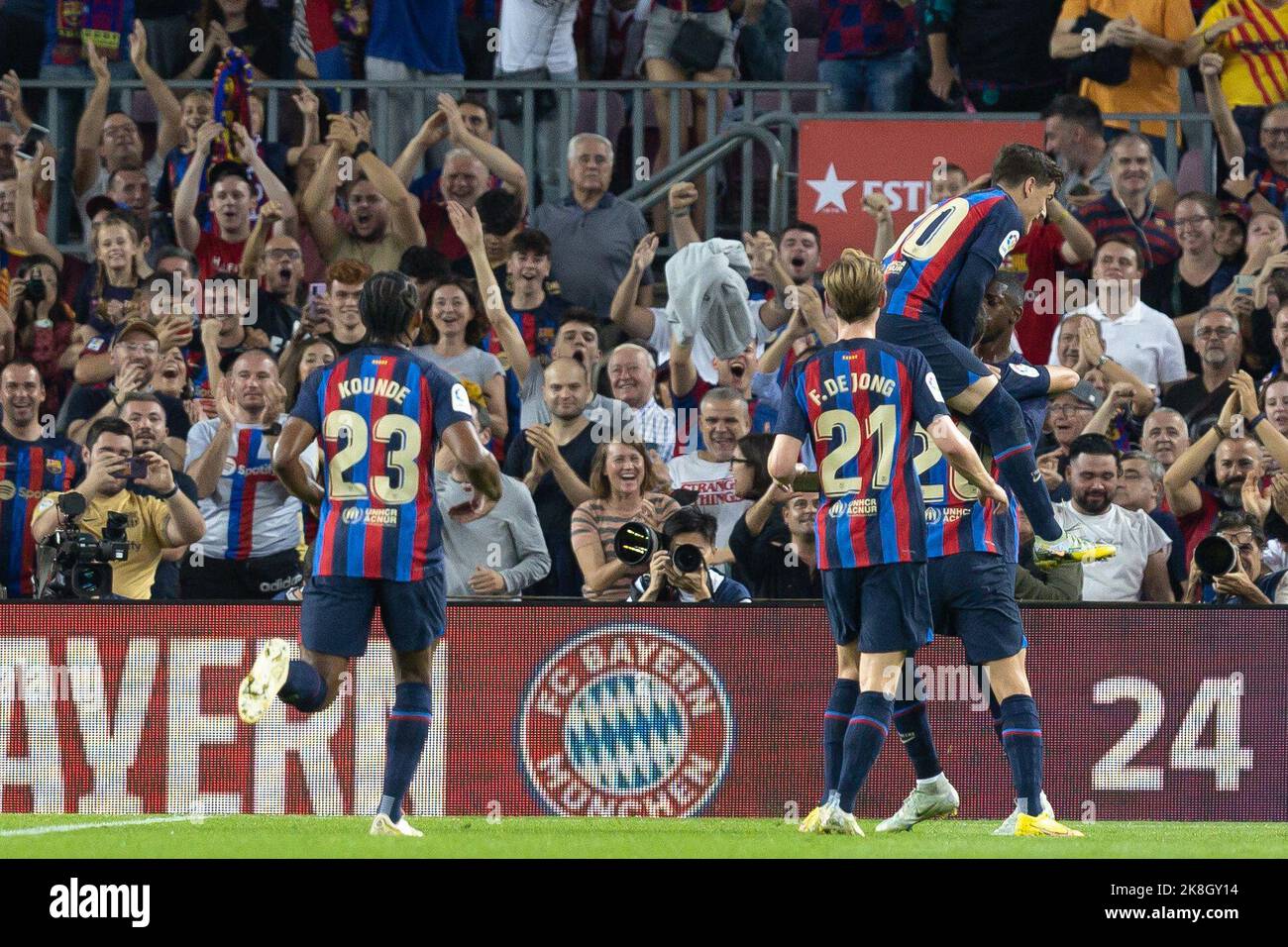 Barcelona, Spain. 23rd Oct, 2022. Ousmane Dembele of FC Barcelona ...
