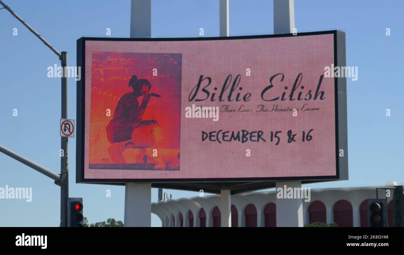 Los Angeles, California, USA 19th October 2022 Billie Eilish Happier ...