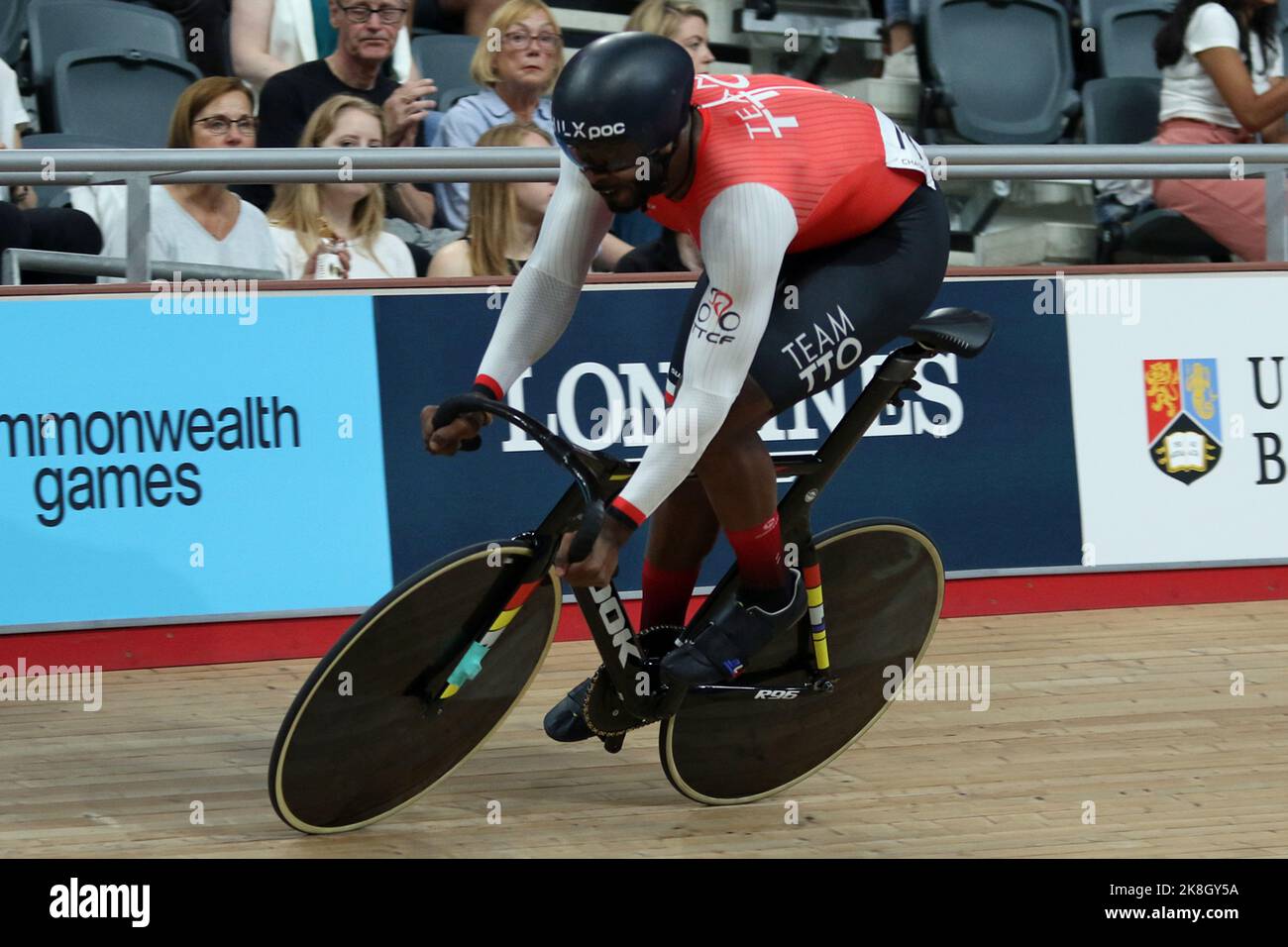 Quincy ALEXANDER of Trinidad & Tobago in the Men's sprint cycling at the 2022 Commonwealth games ...