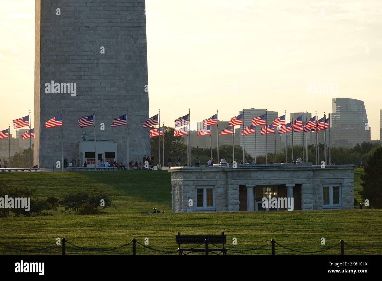 The Washington Monument is an obelisk shaped building within the ...