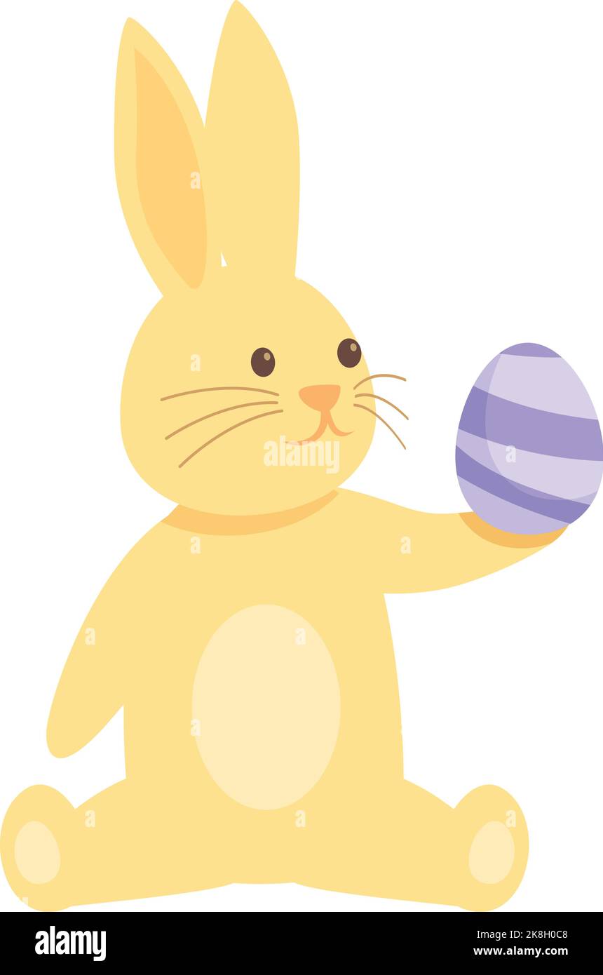 Kid rabbit icon cartoon vector. Animal chocolate. Cute egg Stock Vector ...