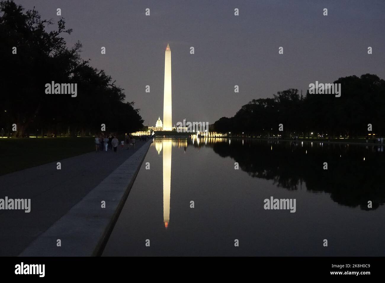The Washington Monument is an obelisk shaped building within the ...