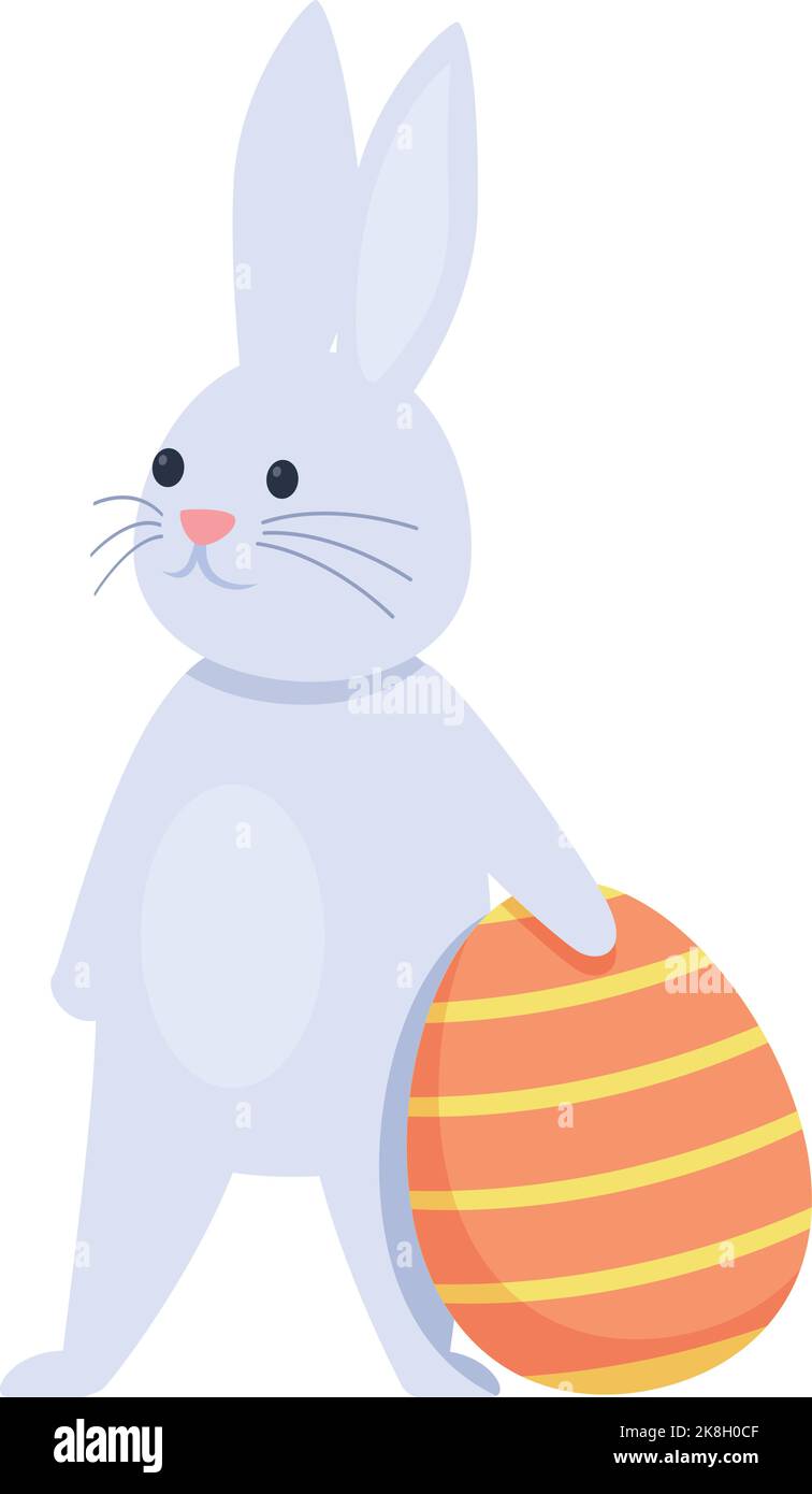 Card animal icon cartoon vector. Spring rabbit. Cute bunny Stock Vector ...
