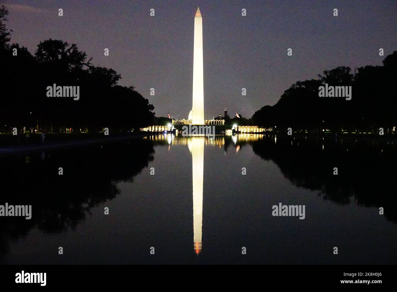The Washington Monument is an obelisk shaped building within the ...