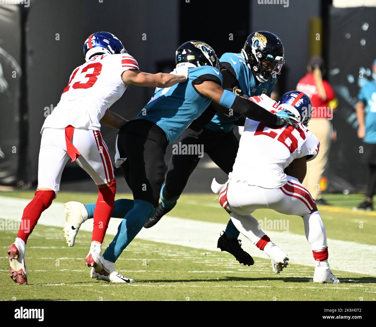 Jacksonville, United States. 23rd Oct, 2022. Giants Running Back Saquon ...
