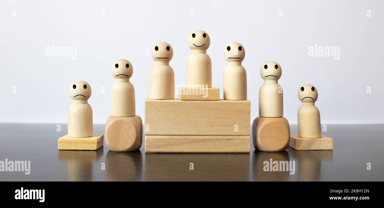 wooden human figurine depicts action and emotions Stock Photo - Alamy