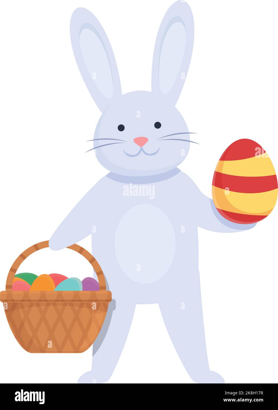 Happy bunny icon cartoon vector. Animal card. Cute rabbit Stock Vector ...