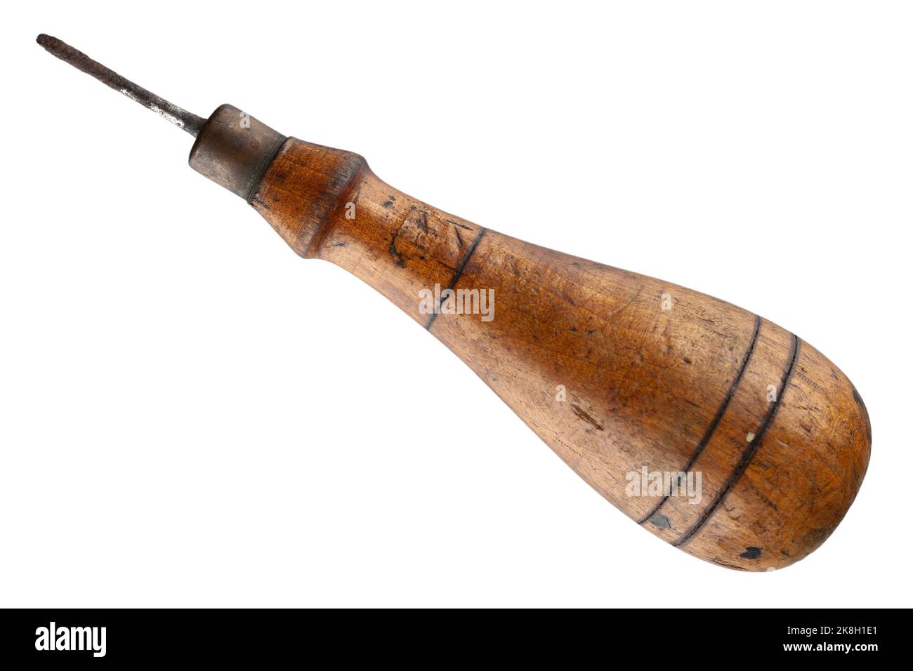 Old vintage retro rusty screwdriver isolated on white background Stock ...