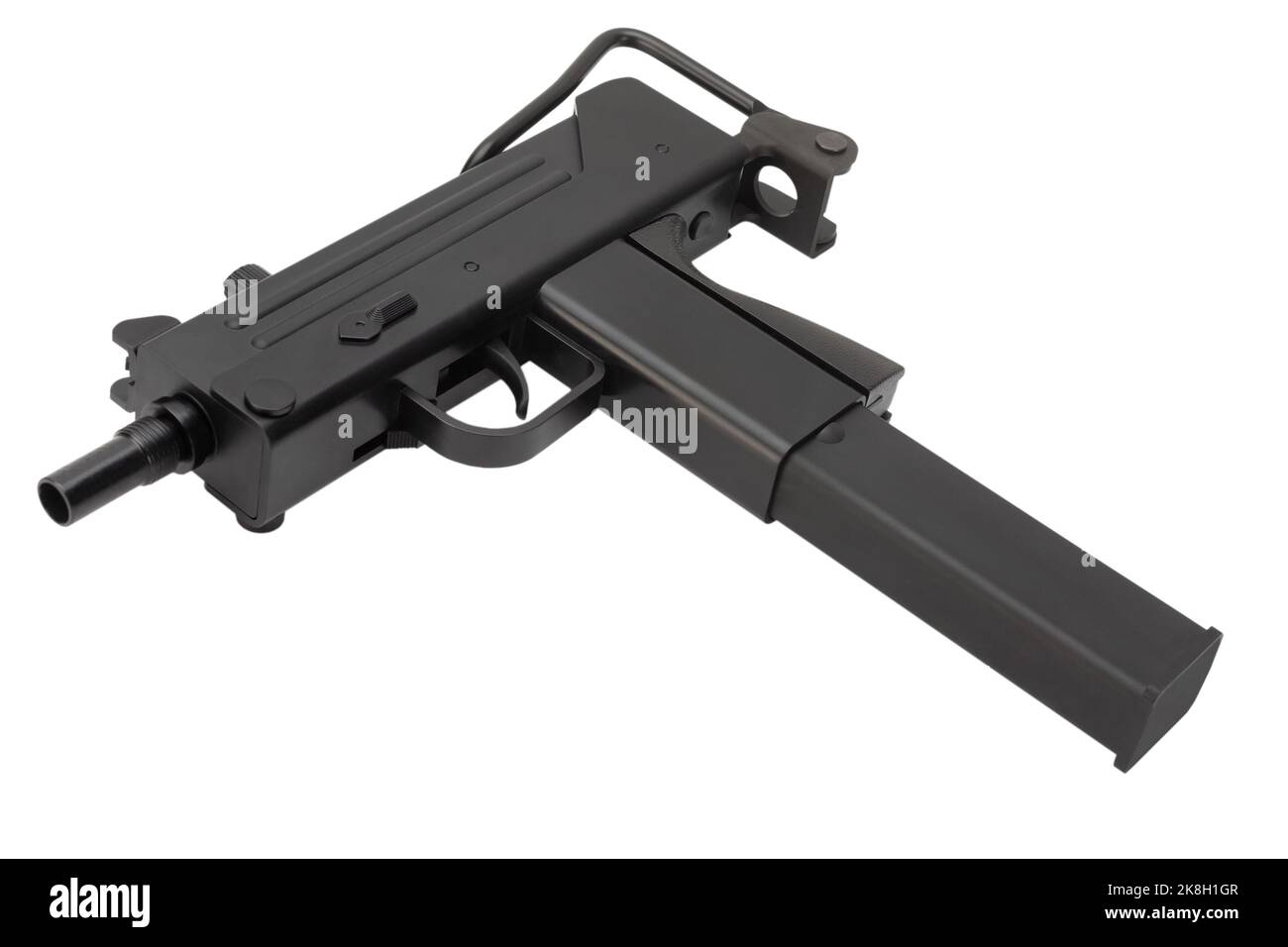 Submachine gun isolated on white background Stock Photo - Alamy