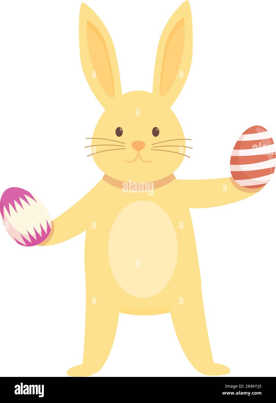 Easter rabbit icon cartoon vector. Cute happy. Spring animal Stock ...