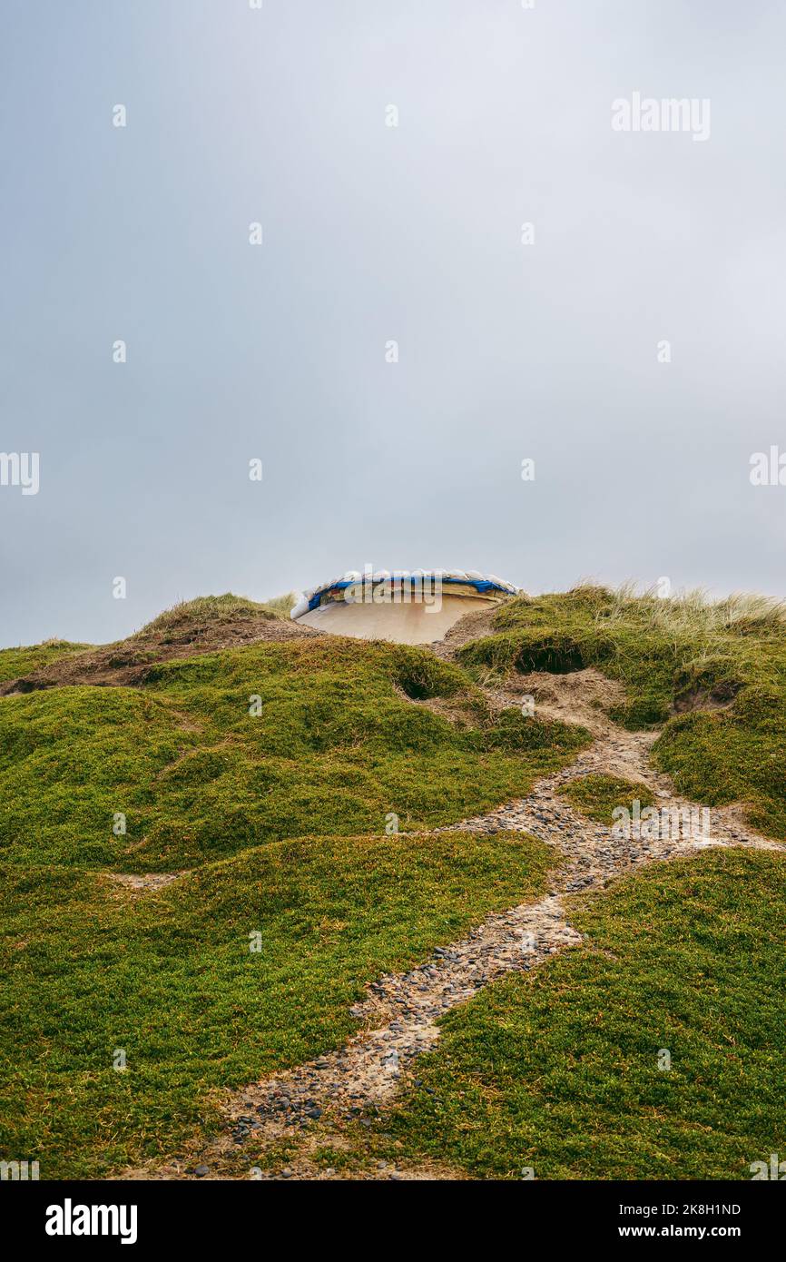 A beautiful path that leads through sand dunes in western Jersey ...