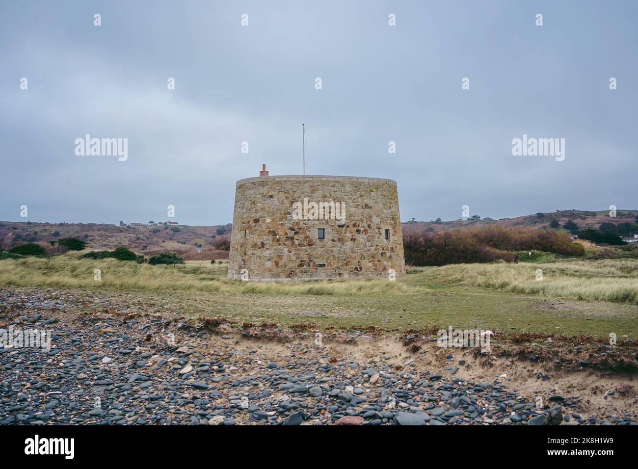 Channel Islands Military Museum Bunker in Jersey Island UK on cloudy ...