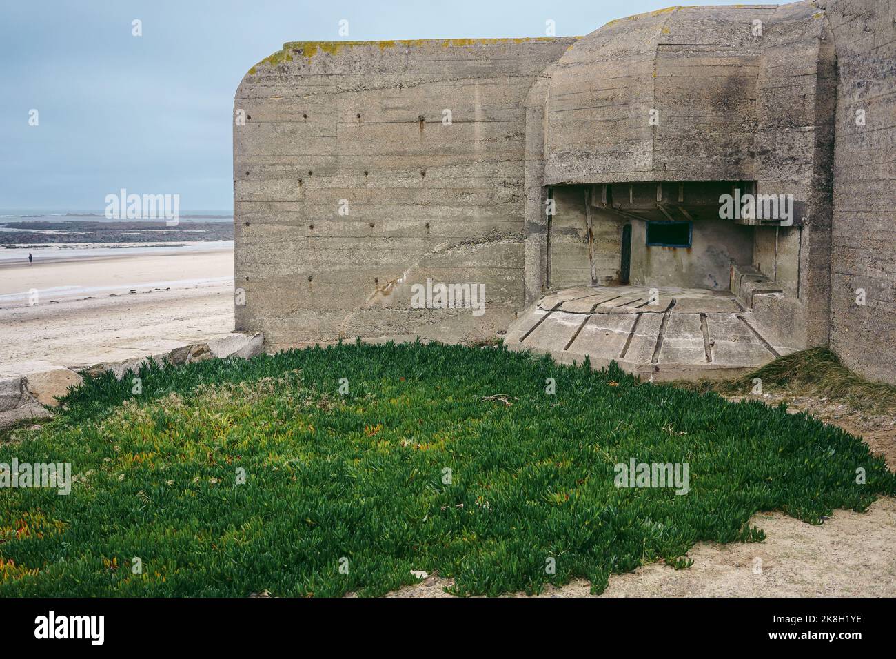 Channel Islands Military Museum Bunker in Jersey Island UK on cloudy ...