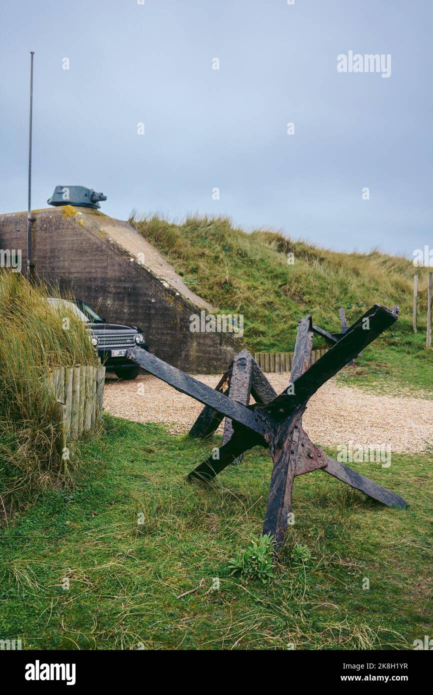 Channel Islands Military Museum Bunker in Jersey Island UK on cloudy ...