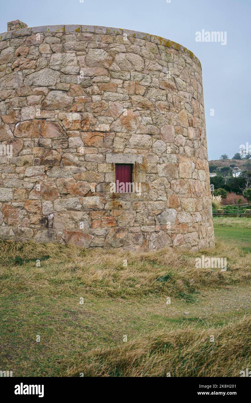 Channel Islands Military Museum Bunker in Jersey Island UK on cloudy ...