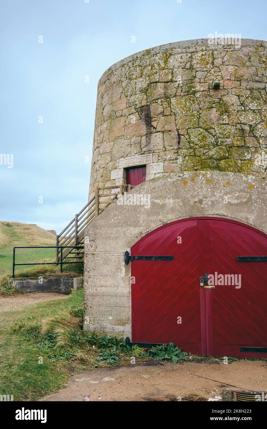 Channel Islands Military Museum Bunker in Jersey Island UK on cloudy ...