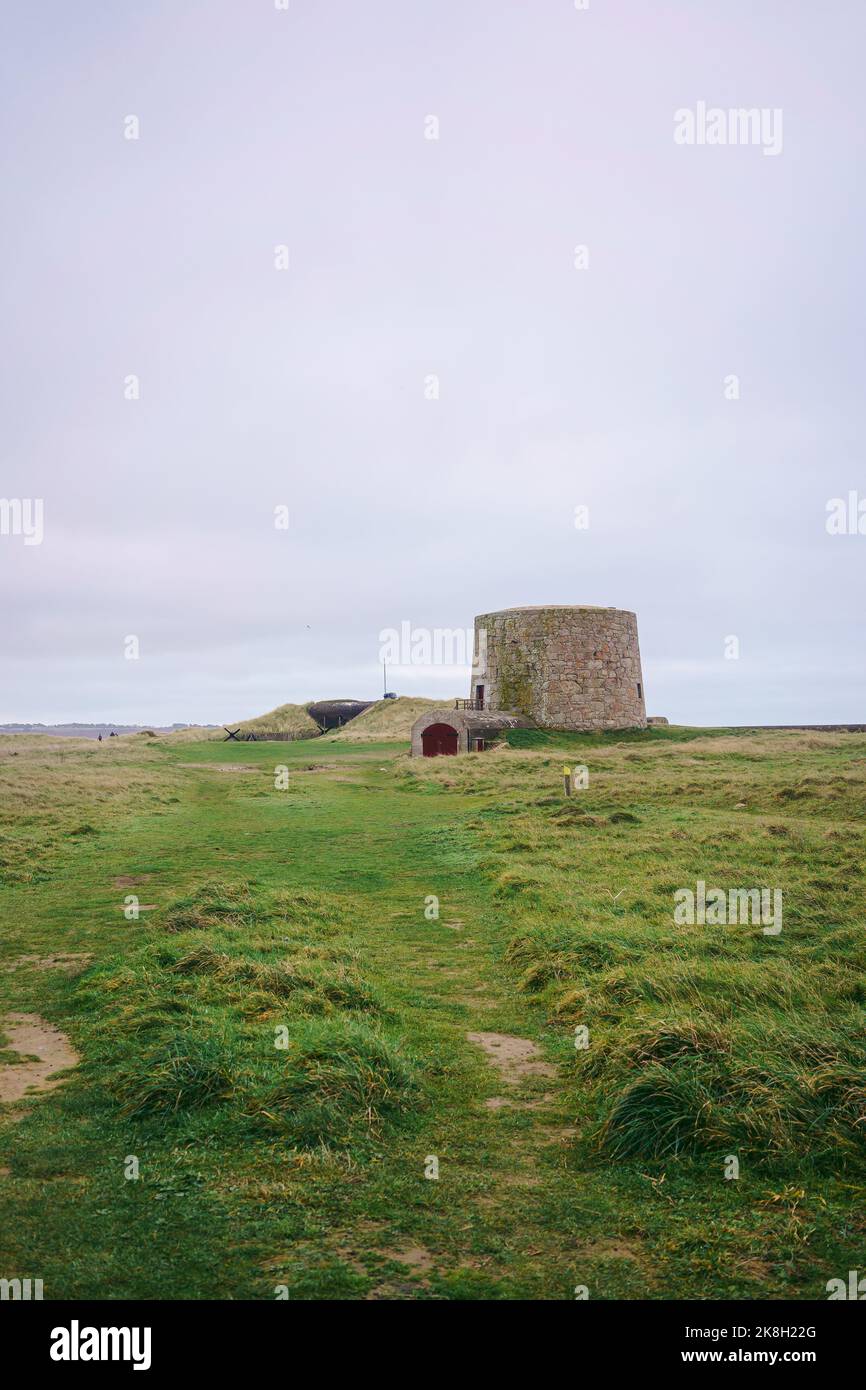 Channel Islands Military Museum Bunker in Jersey Island UK on cloudy ...