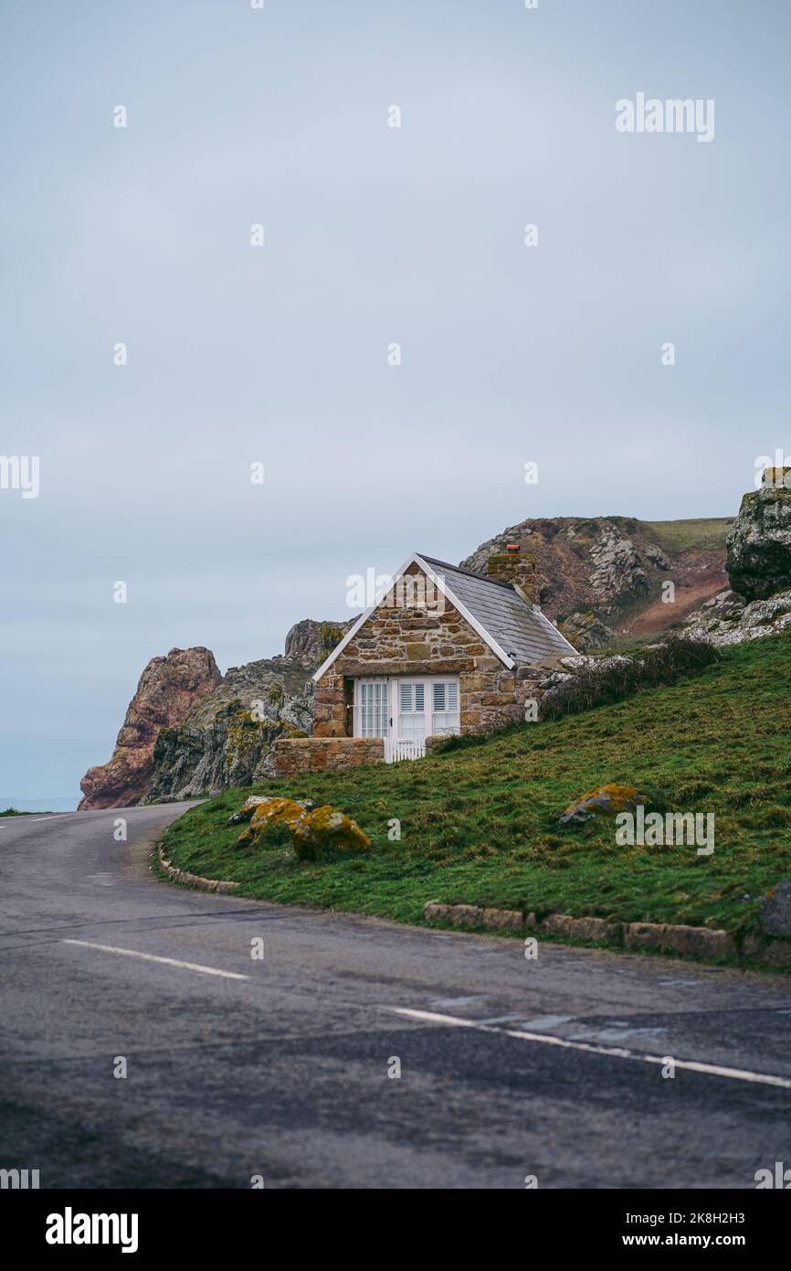 Beautiful house on the coast of Jersey Island in UK, Channel Islands ...