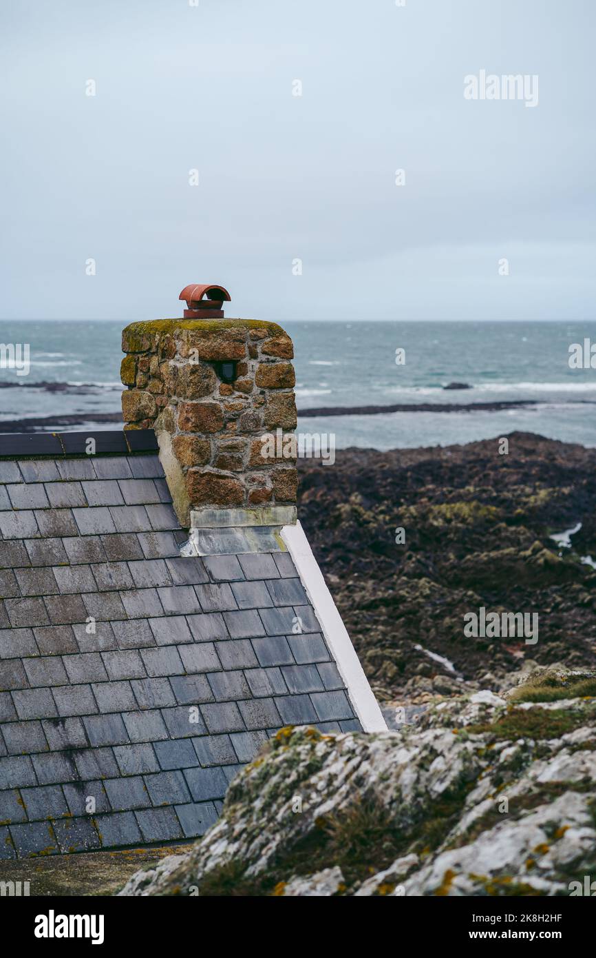Beautiful house on the coast of Jersey Island in UK, Channel Islands ...