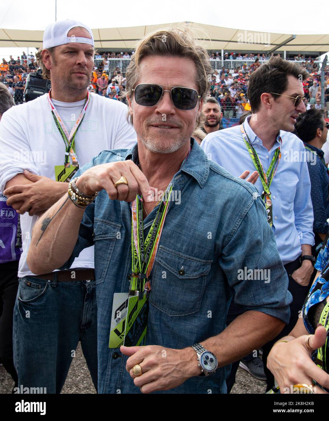 October 23, 2022, Austin, Texas, U.S: Actor BRAD PITT on the grid at ...