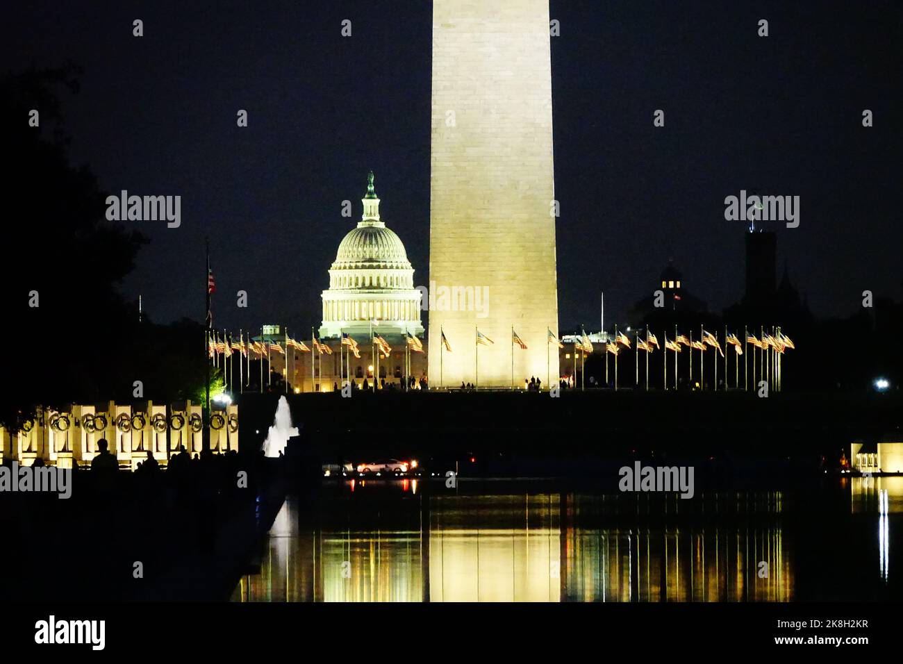 The Washington Monument is an obelisk shaped building within the ...