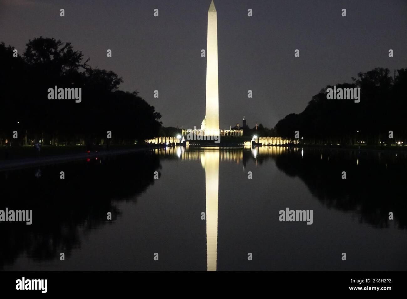 The Washington Monument is an obelisk shaped building within the ...