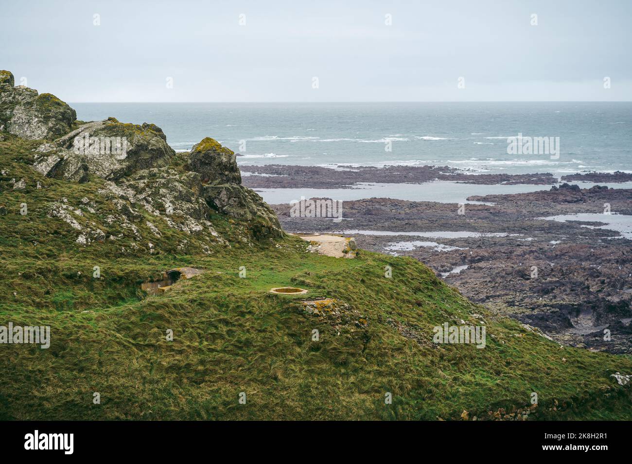 Beautiful nature views of coastal cliffs and beaches on Jersey Island ...